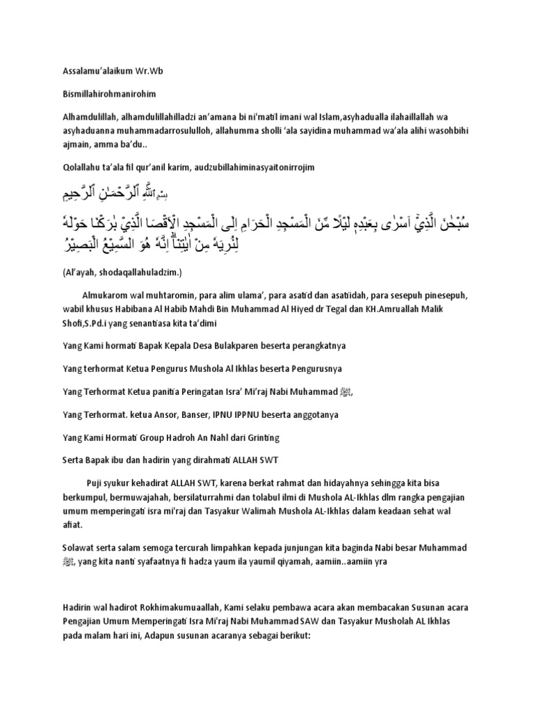 MC Pengajian | PDF | Kajian Bahasa Asing | Agama & Spiritualitas