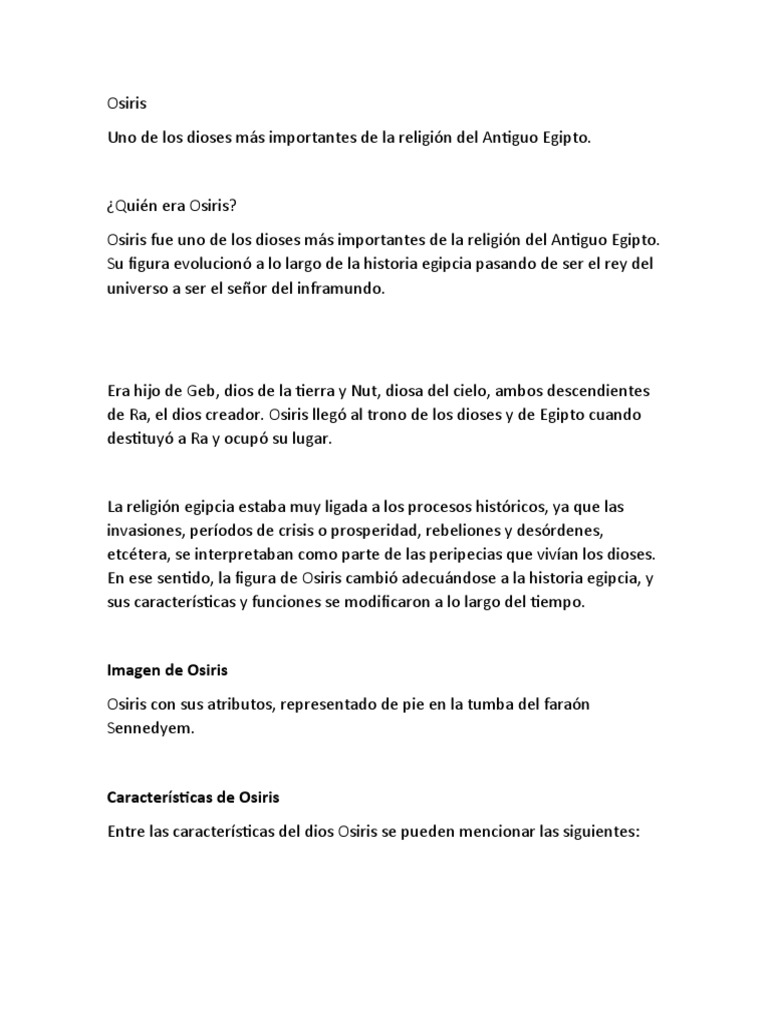 El Juicio de Osiris | PDF | Osiris | Isis