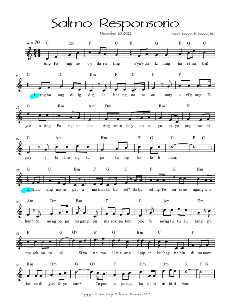 Salmo Responsorio - Advent - Dec 20 2022 | PDF