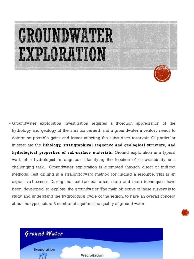 Cec 207 Groundwater Exploration | PDF | Groundwater | Aquifer