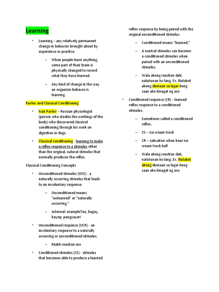 Genpsych Midterm Reviewer | PDF | Classical Conditioning | Reinforcement