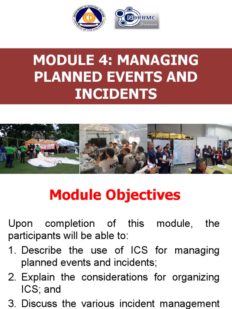 Module 4 - Managing Planned Events and Incidents | PDF | Incident ...