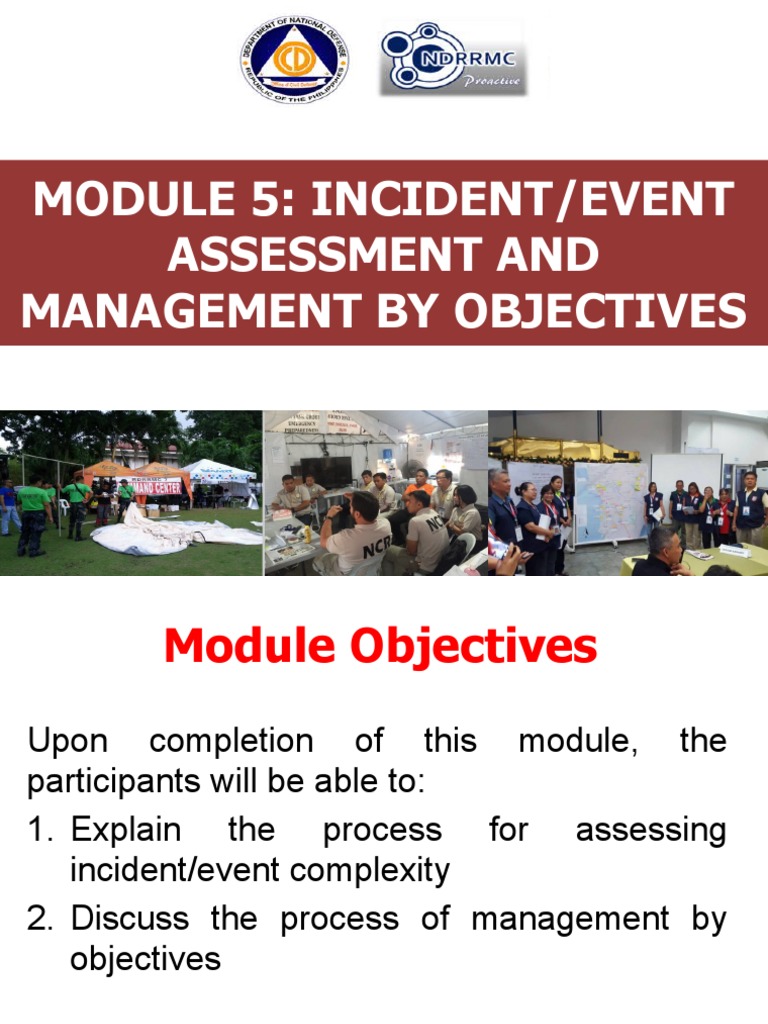 Module 5 - Incident Event Assessment and Management by Objectives | PDF ...
