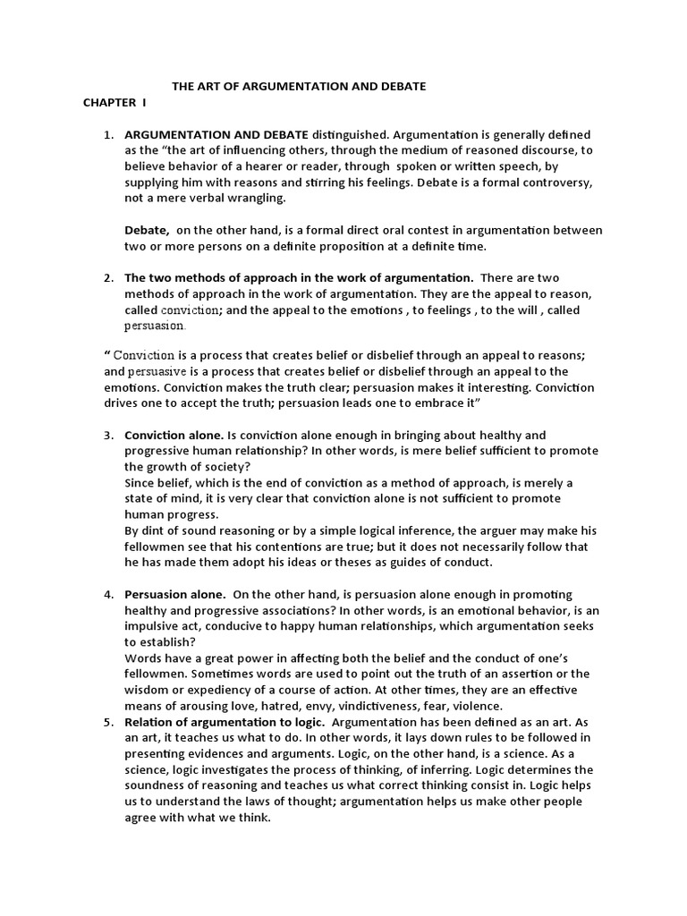 The Art of Argumentation and Debate | PDF | Burden Of Proof (Law ...