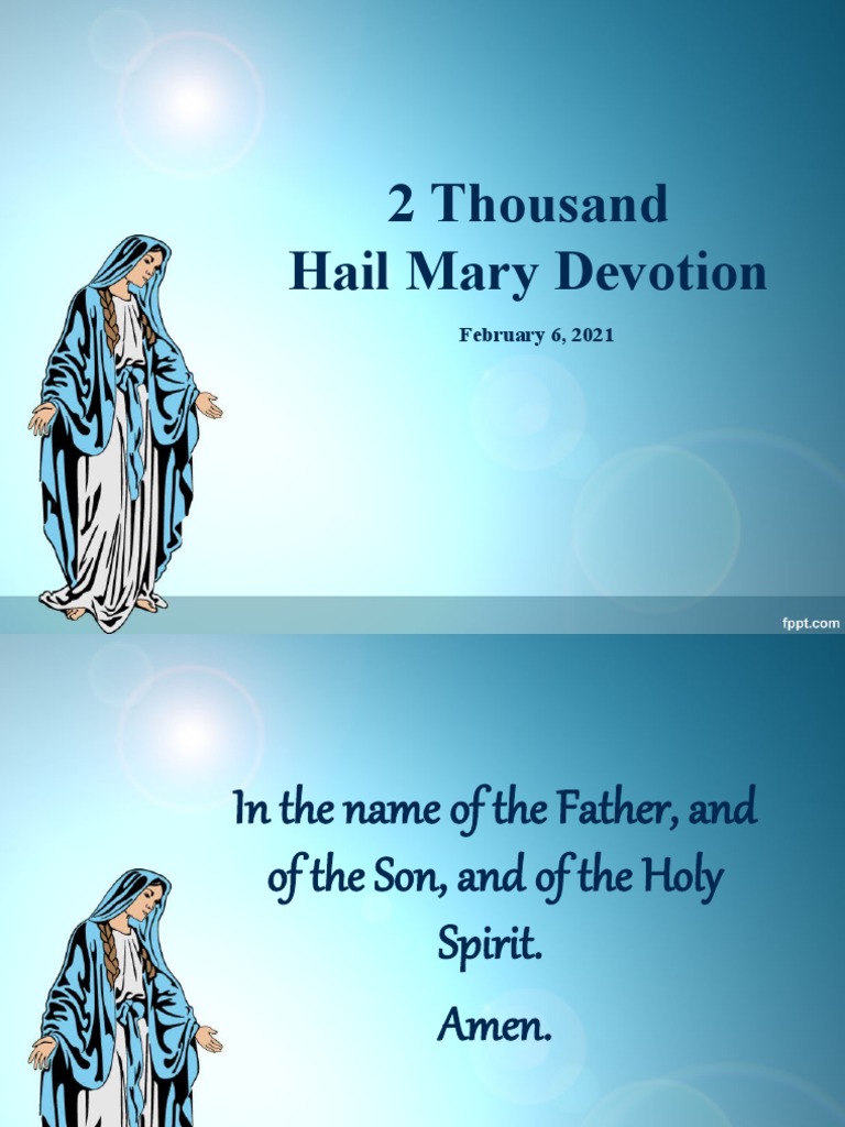 2K Hail Mary Devotion | PDF | Mary, Mother Of Jesus | God The Father