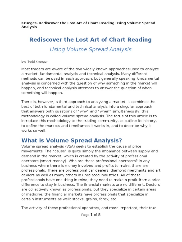 Krueger - Rediscover The Lost Art of Chart Reading Using Volume Spread ...