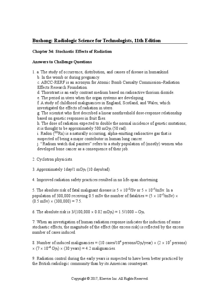 Chapter 034 | PDF | Radiation Therapy | Cancer