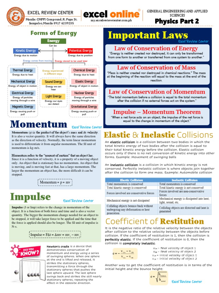 Notes Physics Part 2 | PDF | Collision | Momentum