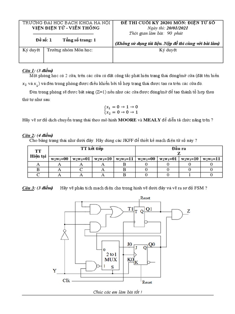 VER-2-De Thi Cuoi Ky DTS - 20201 | PDF