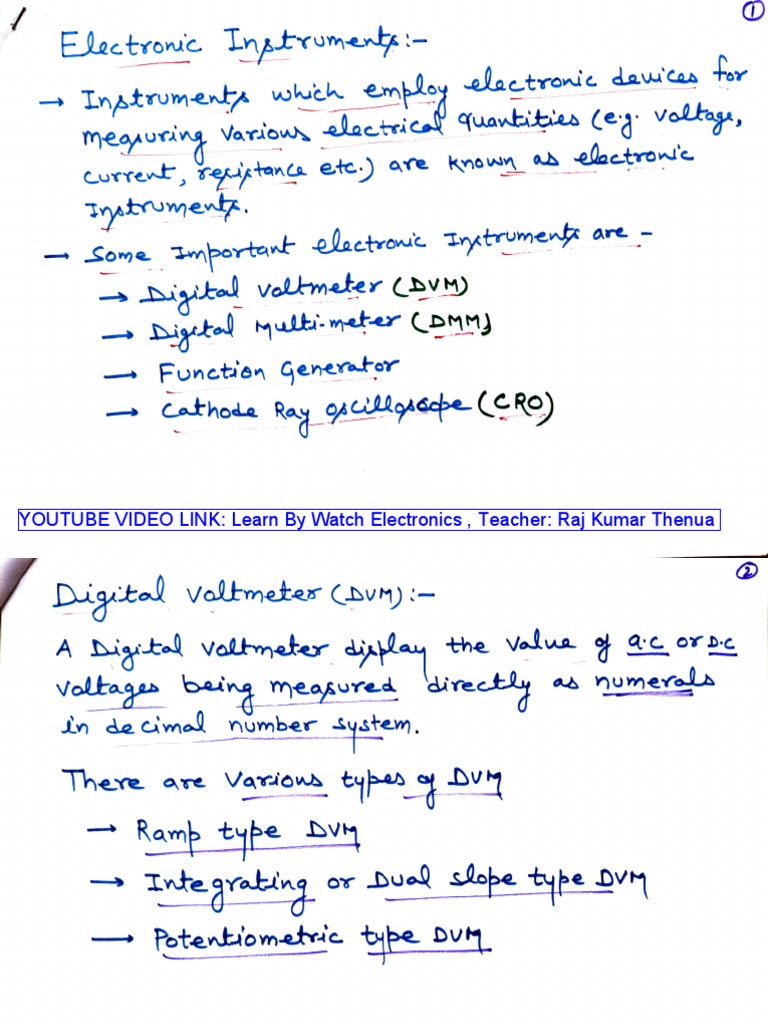 An Overview of Common Electronic Measurement Instruments: Digital ...