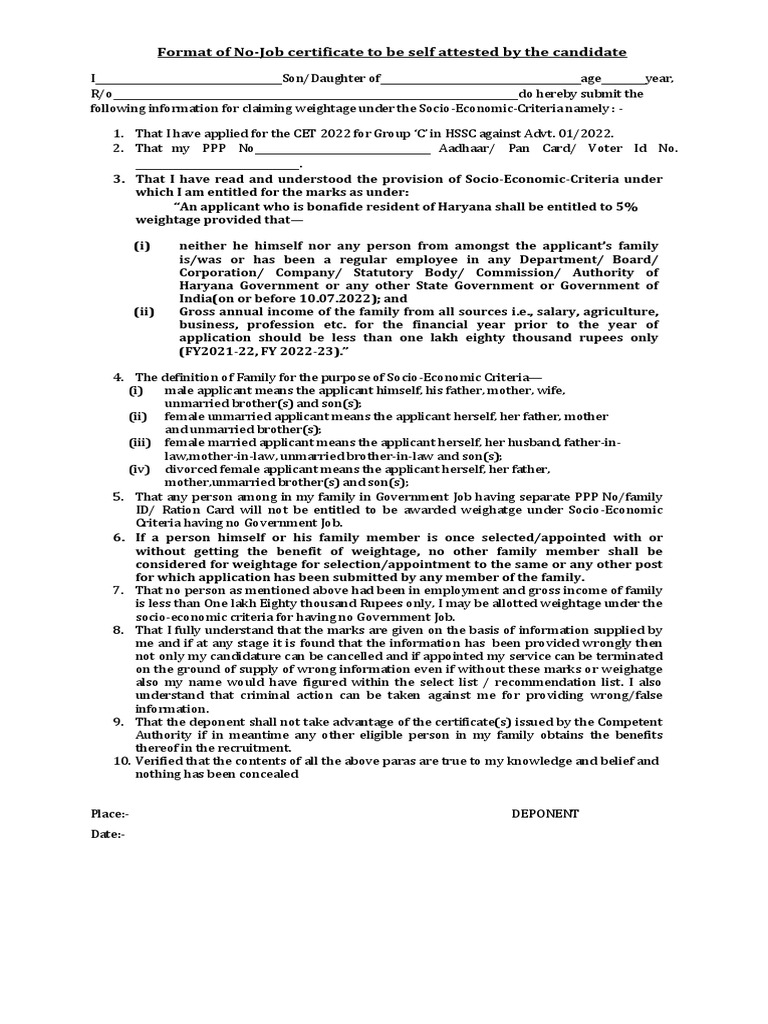 No Job and Income Certificate | PDF | Economies | Government