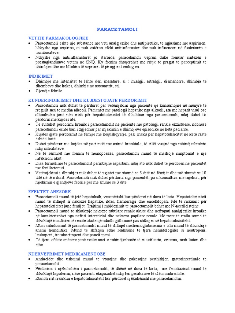 Paracetamol I | PDF