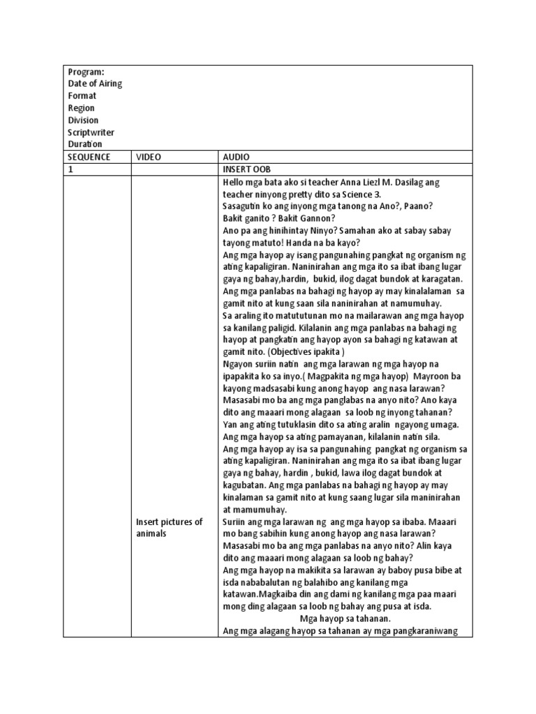 Science Script | PDF