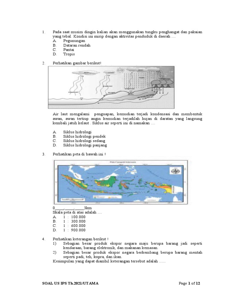 Soal US IPS Utama Th. 2021 New Bu Hilda | PDF | Perjalanan | Kajian Bahasa Asing