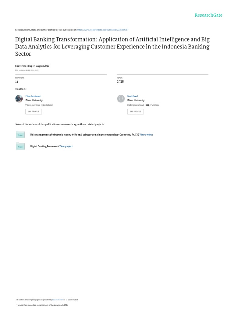 Digital Banking Transformation - Application of Artificial Intelligence ...