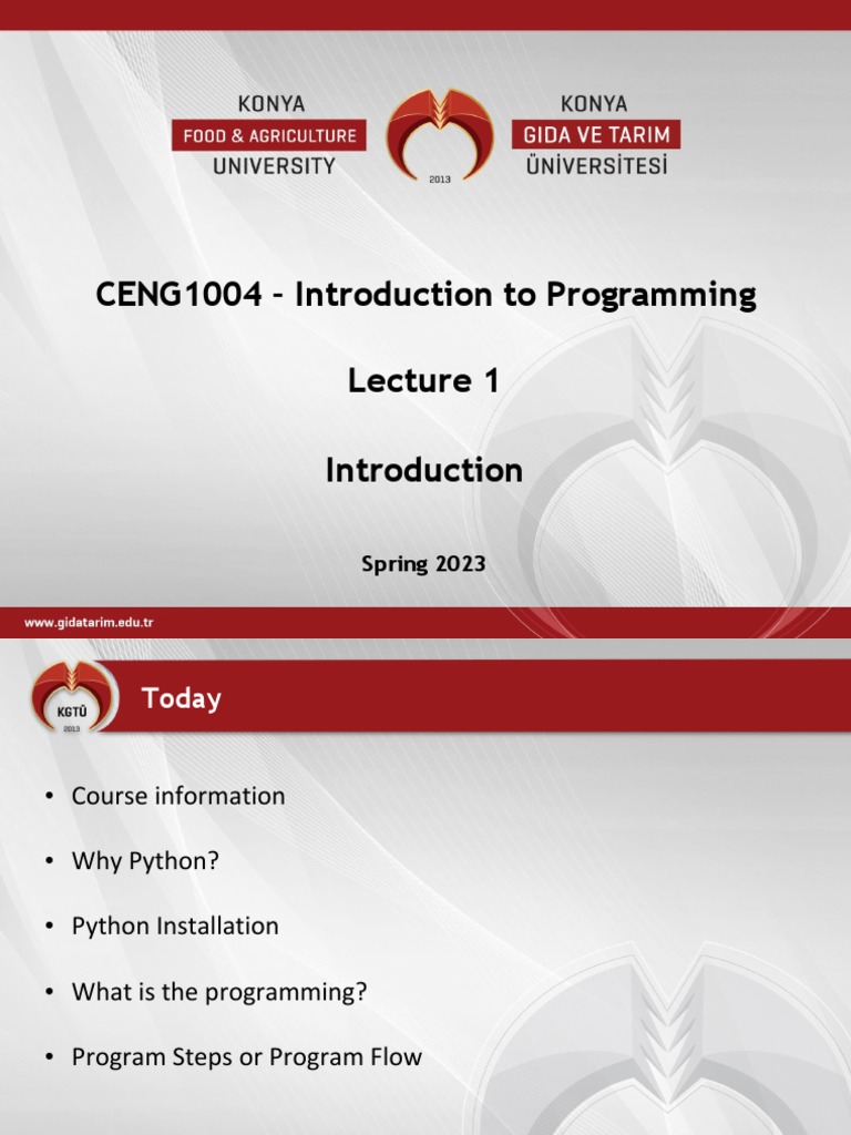 Ceng1004 Introduction | PDF | Programming Language | Computer Program