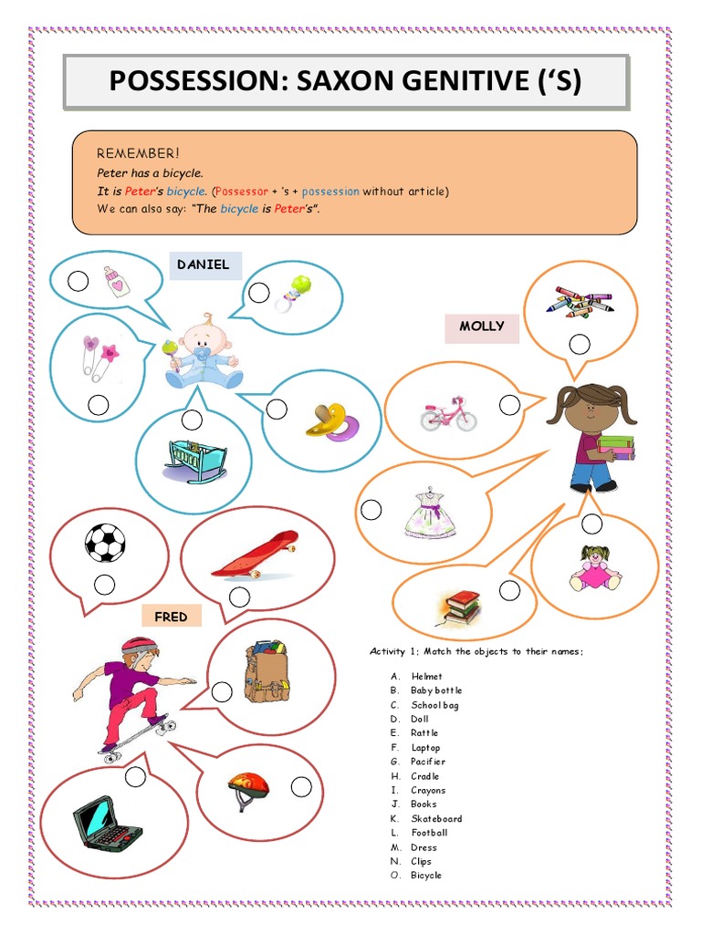 Genitivo Sajon (14TH October) 1 | PDF | Linguistics | Linguistic Morphology
