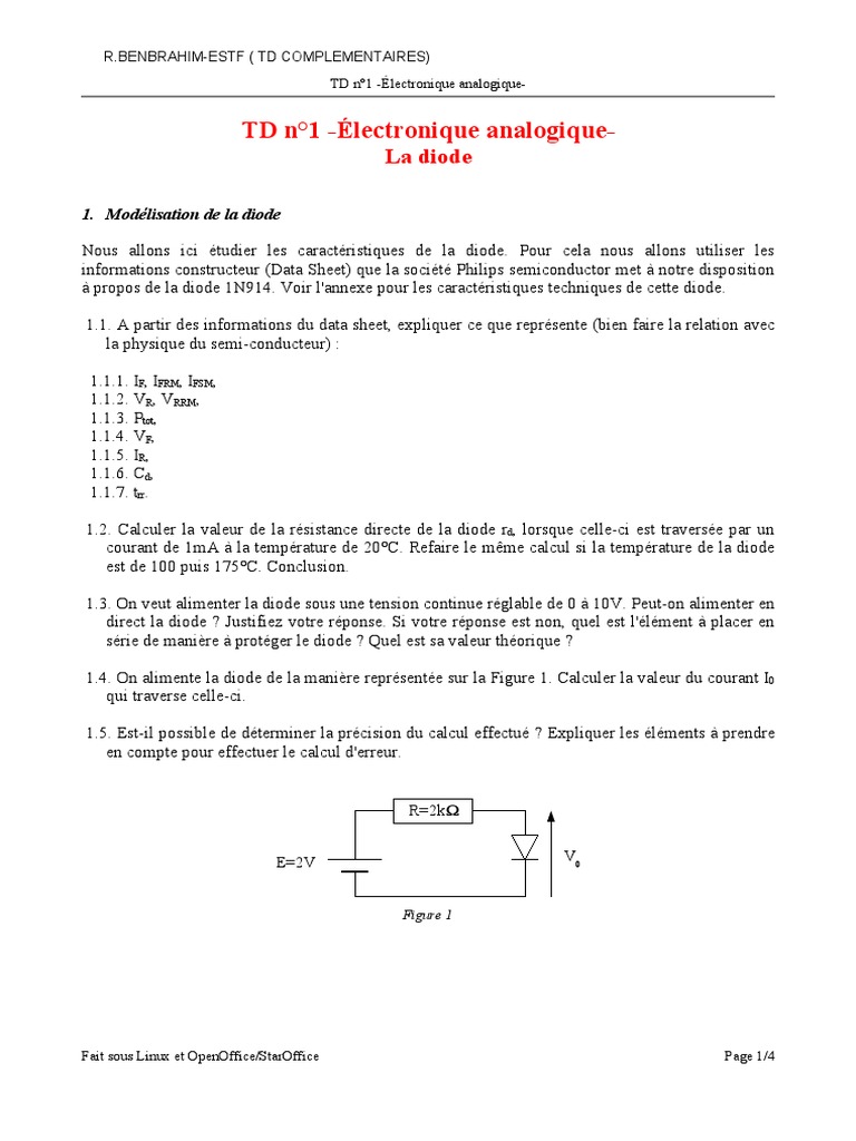 td1 DIODE | PDF