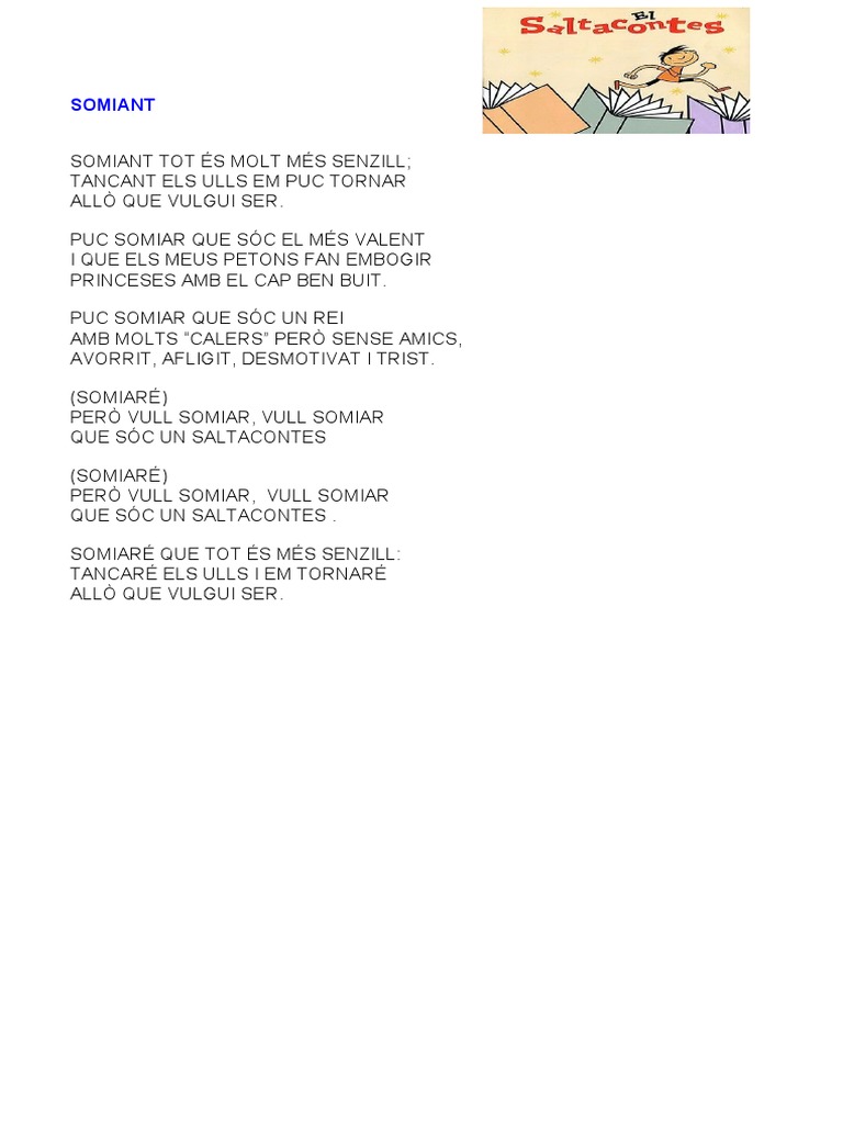 Cantata El Saltacontes Fitxes Alumnes | PDF