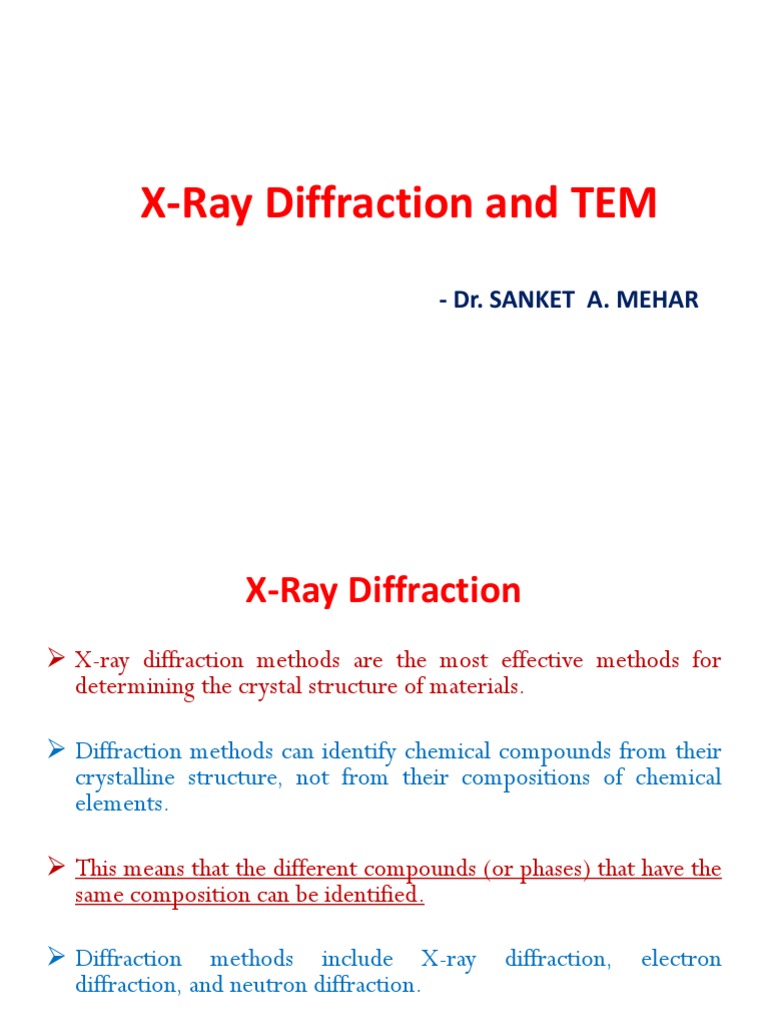 XRD PPT Part 2 | PDF | X Ray Crystallography | Electromagnetic Radiation