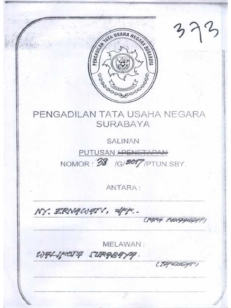 Putusan PTUN No 38 | PDF