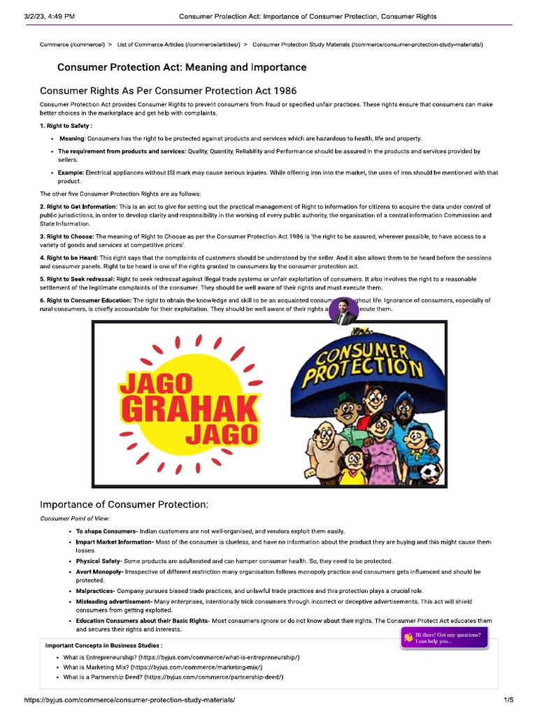 Consumer Protection | PDF