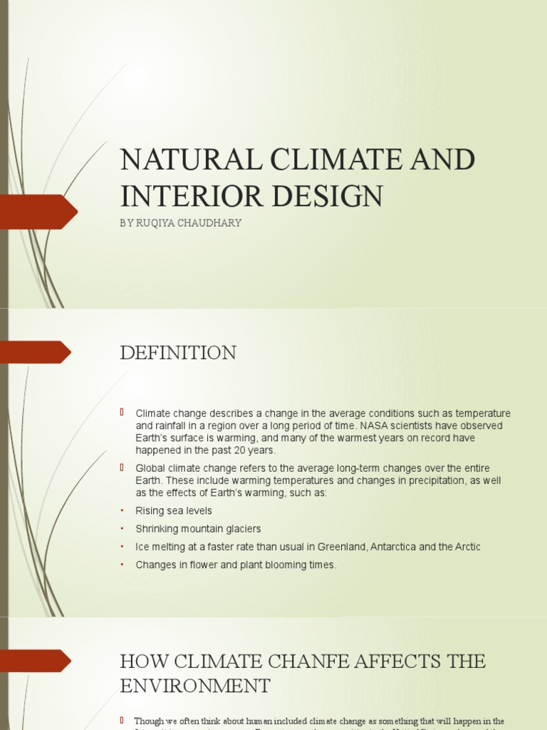 Natural Climate and Interior Design | PDF
