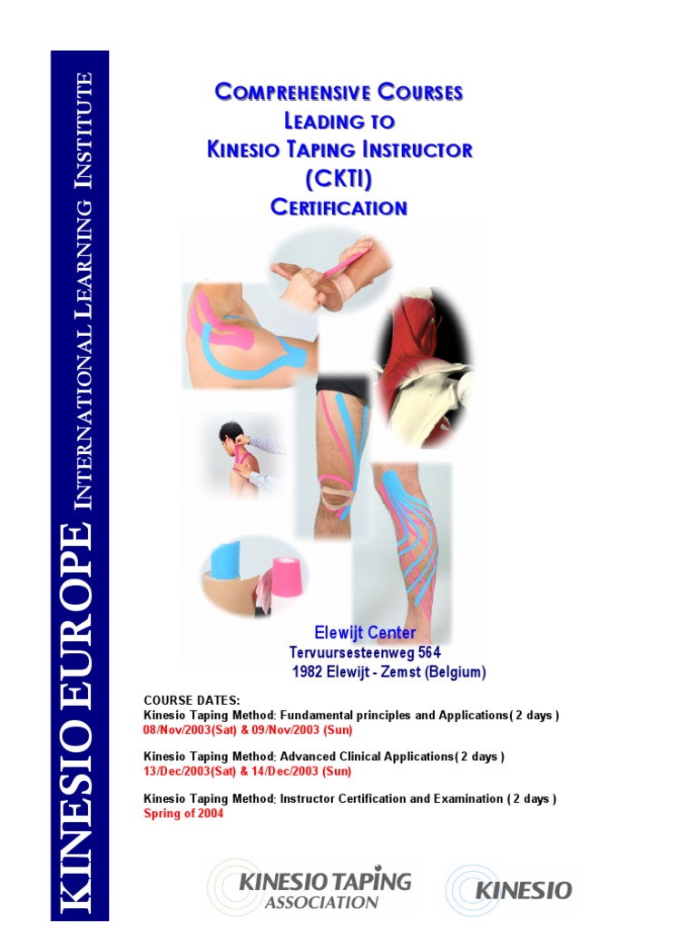 Kinesio Taping Pdf Physical Therapy Medical Specialties
