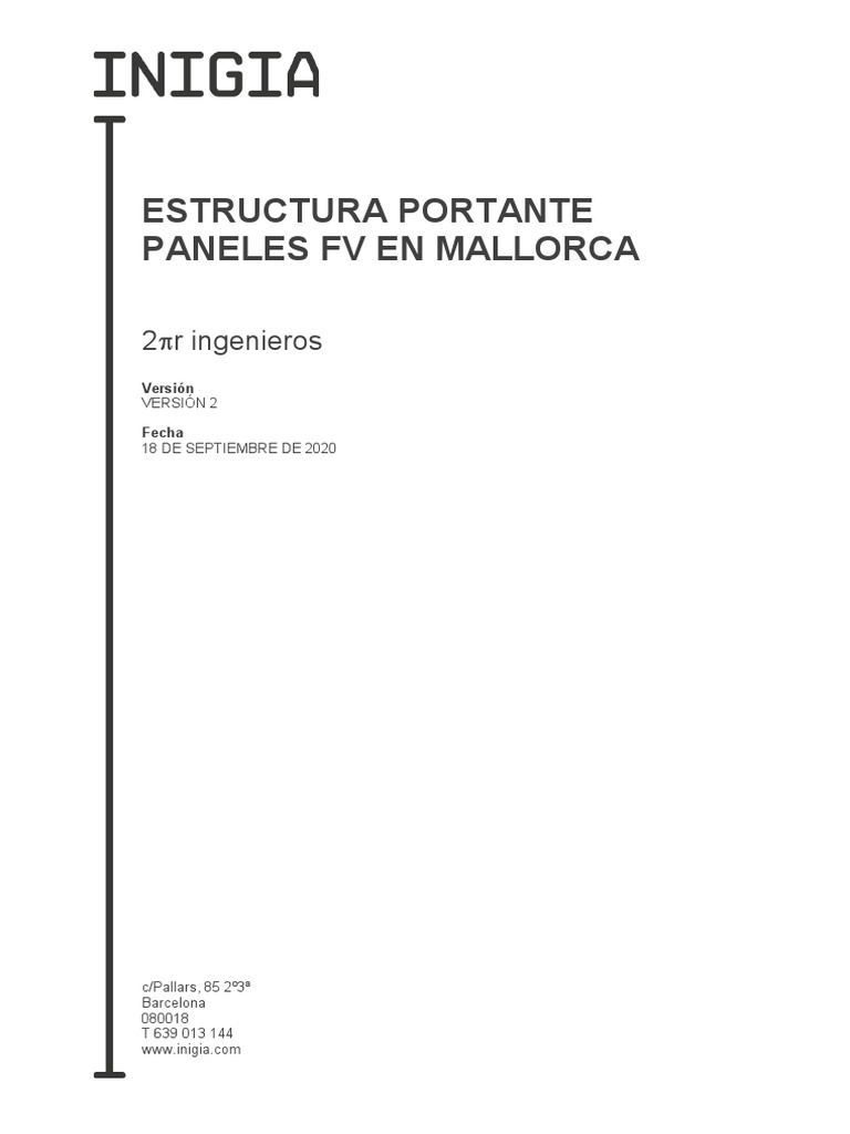 Calculo Estructura Portante Paneles Fv | PDF | Fundación (Ingeniería ...