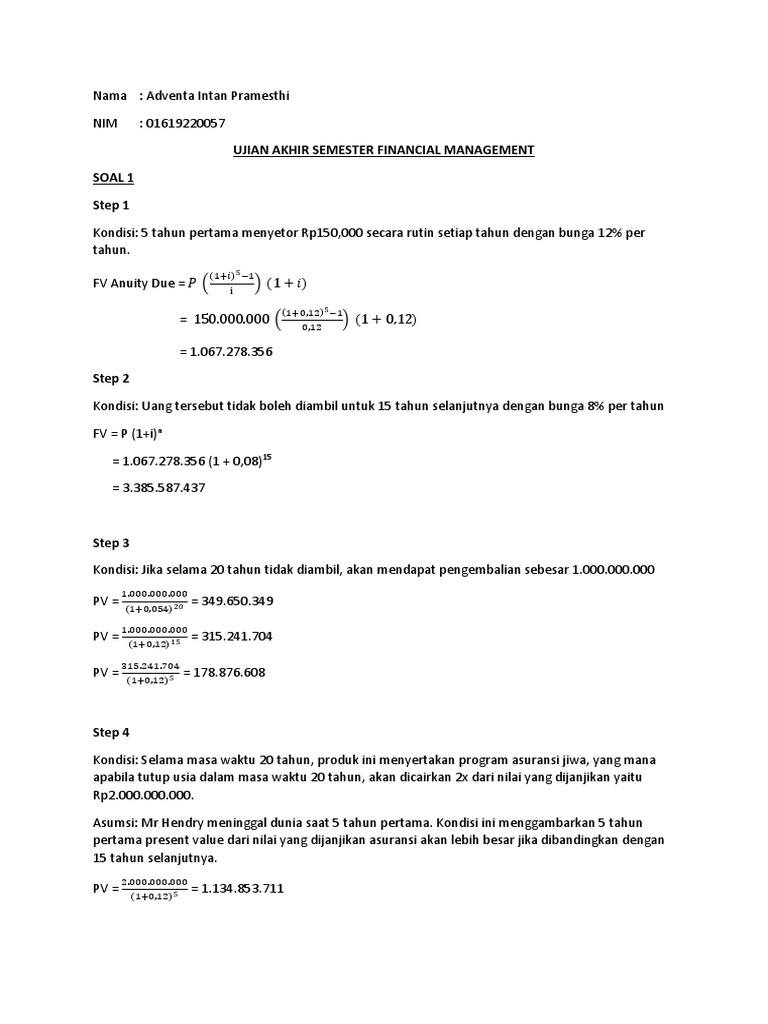 UAS Financial Management | PDF