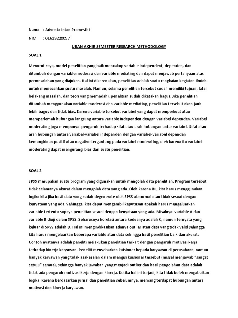 UAS Research Method | PDF