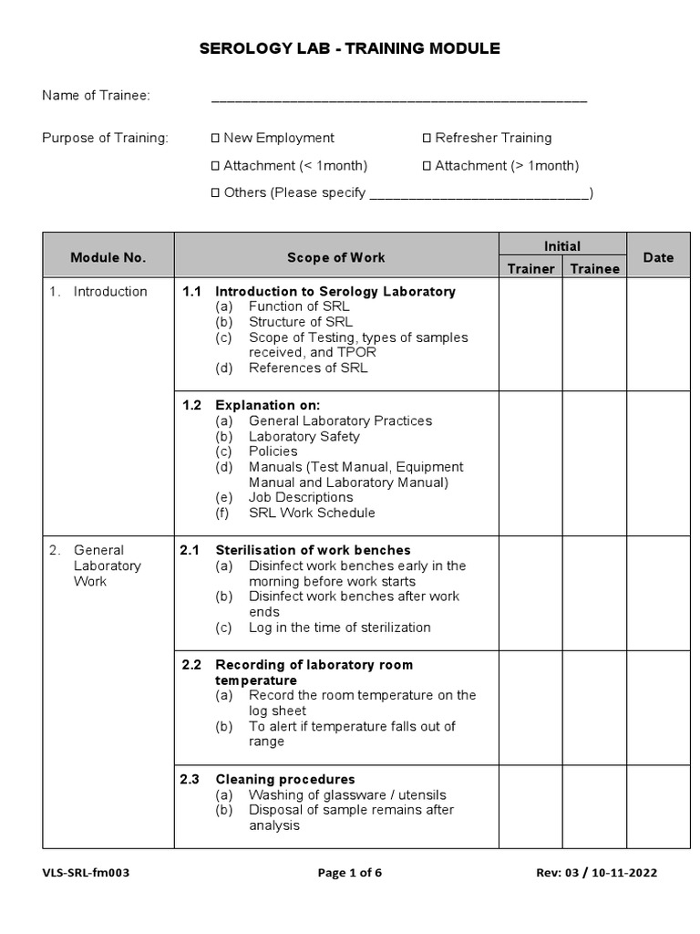 Fm003 Training Modules 2022 Updated | PDF | Elisa | Laboratories
