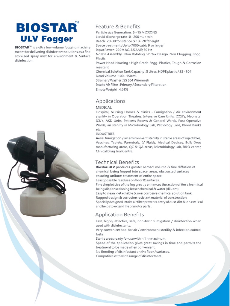 Biostar ULV Fogger | PDF