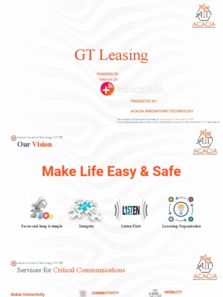 GT Leasing Proposal by Acacia Innovations | PDF | Business | Computers
