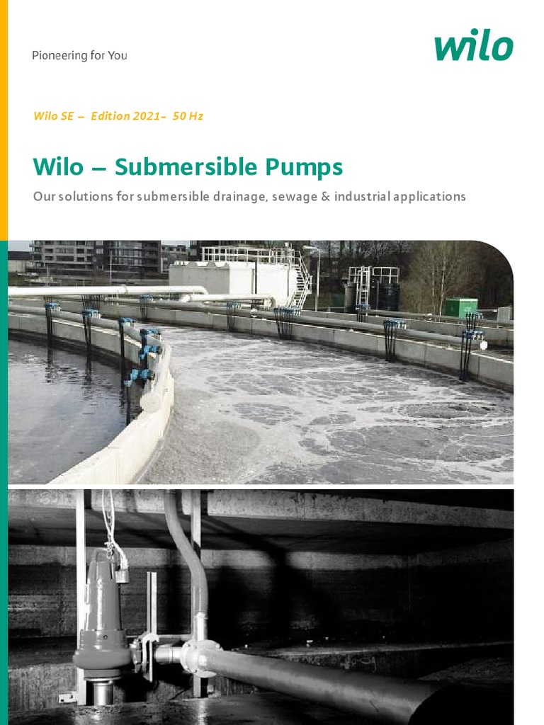Wilo Submersible Pumps Overview | PDF | Pump | Sewage Treatment