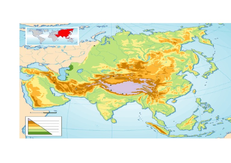 mapa asia mudo fisico | PDF