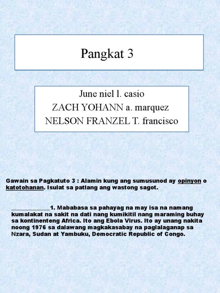 Pangkat 3 (Filipino) | PDF