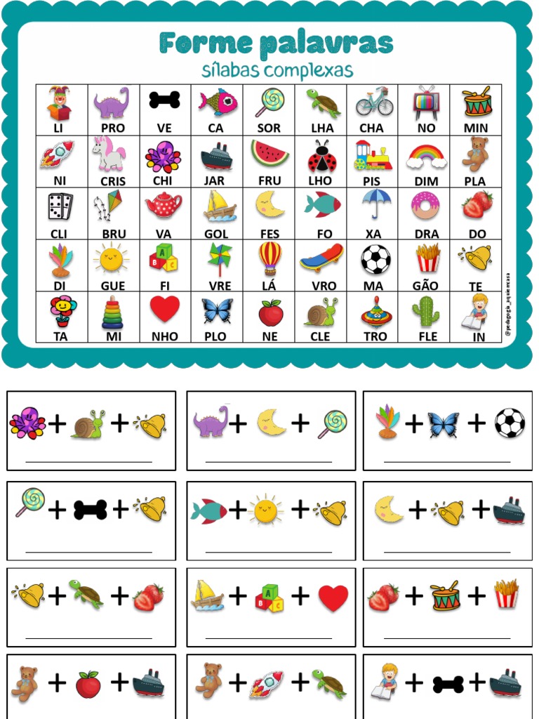 Forme Palavras Sílabas Complexas | PDF