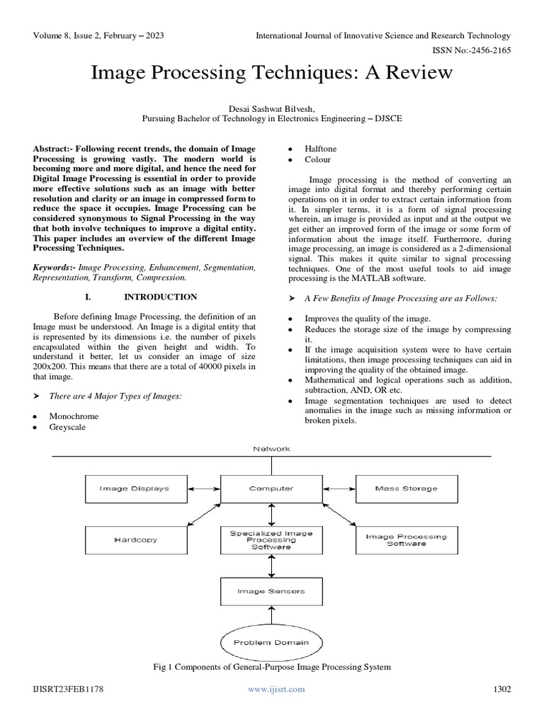 Image Processing Techniques A Review | PDF | Data Compression | Image Segmentation