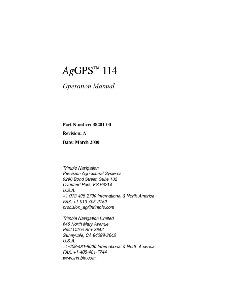 Manual AgGPS | PDF | Global Positioning System | Computing