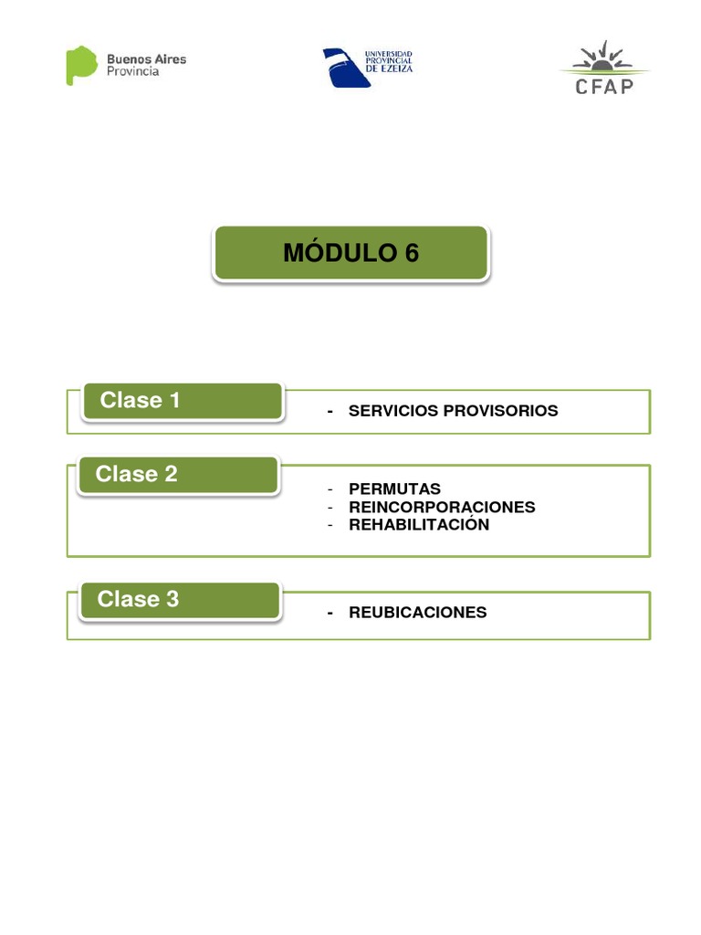 M - Oacute - Dulo 6 Clase 1 SERVICIOS PROVISORIOS 1 | PDF