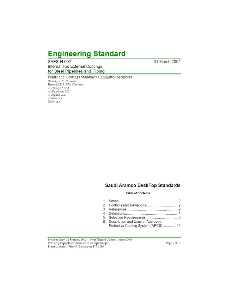 Saes H 002 | PDF