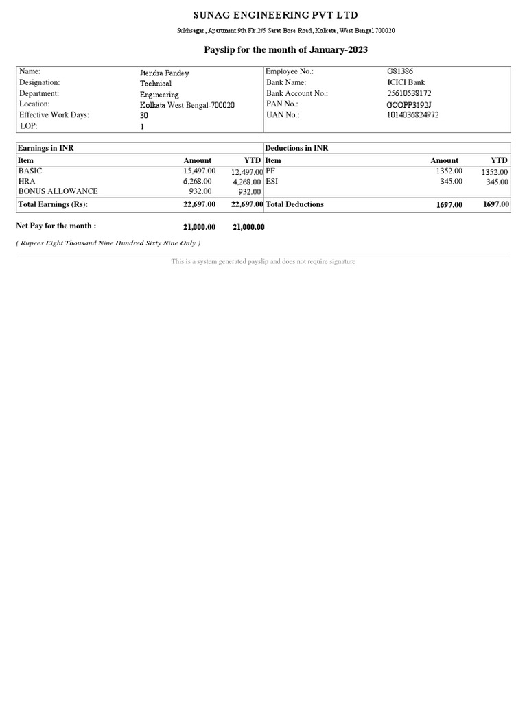 Payslip IIII | PDF