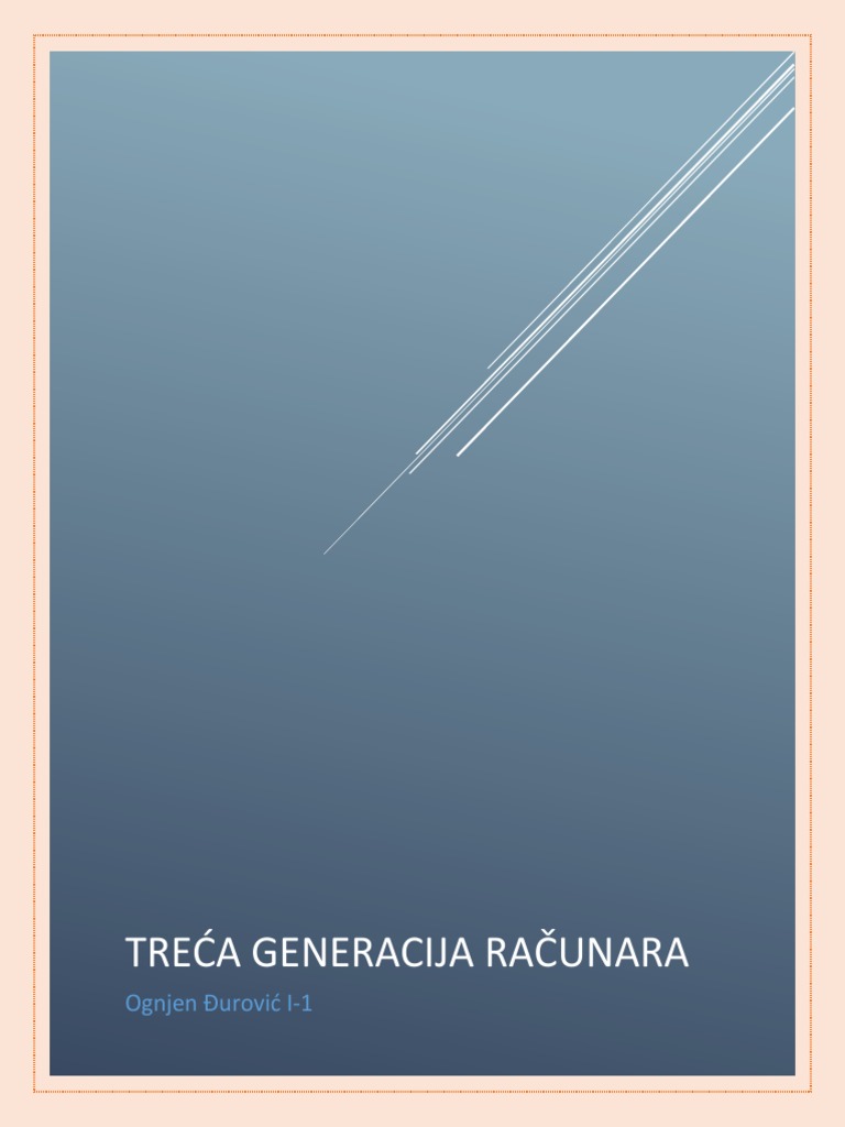 Treca Generacija Racunara | PDF