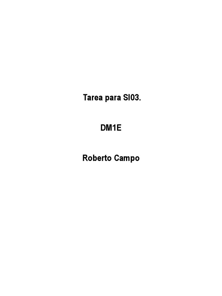 Campo Panchi Roberto SI03 Tarea | PDF | Enrutador (Computación) | Red ...