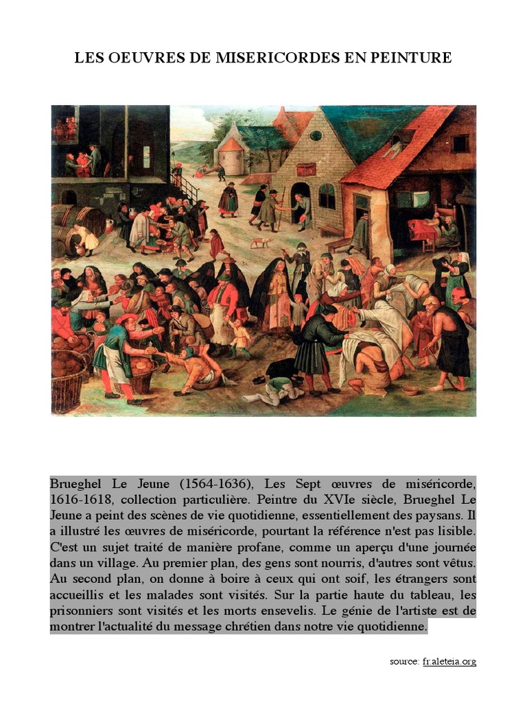 Oeuvres de Miséricorde Peinture | PDF | Histoire