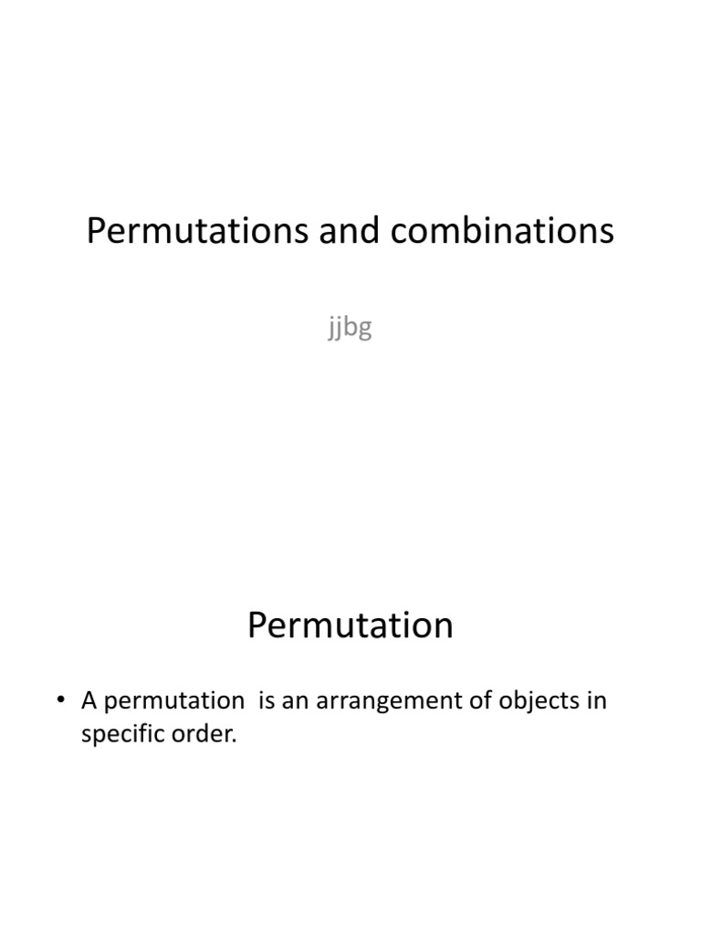Permutations And Combinations Pdf Permutation Discrete Mathematics