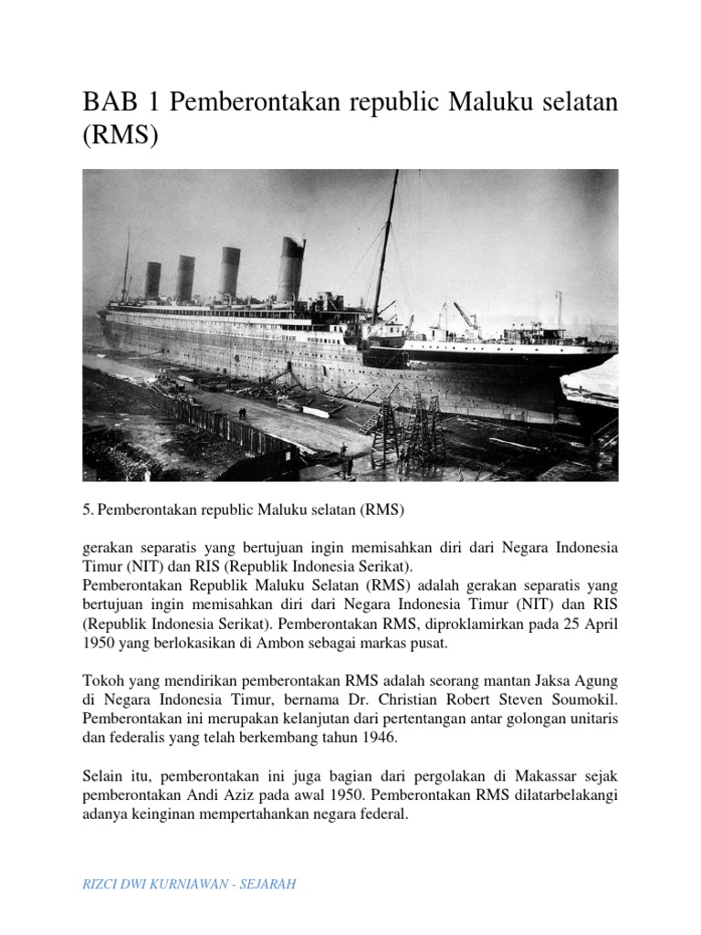 Pemberontakan RMS dan PRRI | PDF
