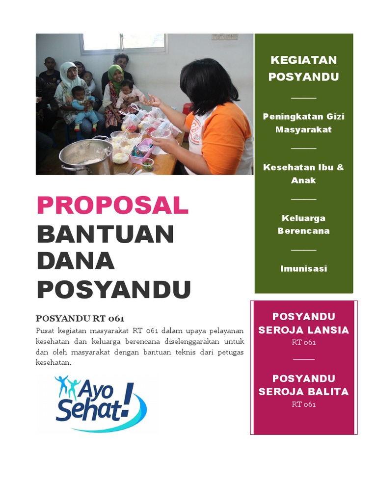 Proposal Bantuan Dana Posyandu Posyandu | PDF