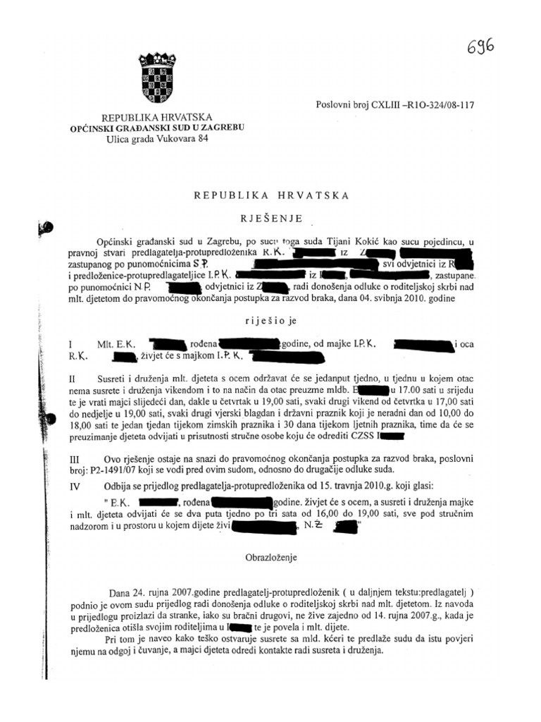 Presuda 009 (Povezano S 010) : Os-Zgb-CXLIII-R1O-324-08 | PDF